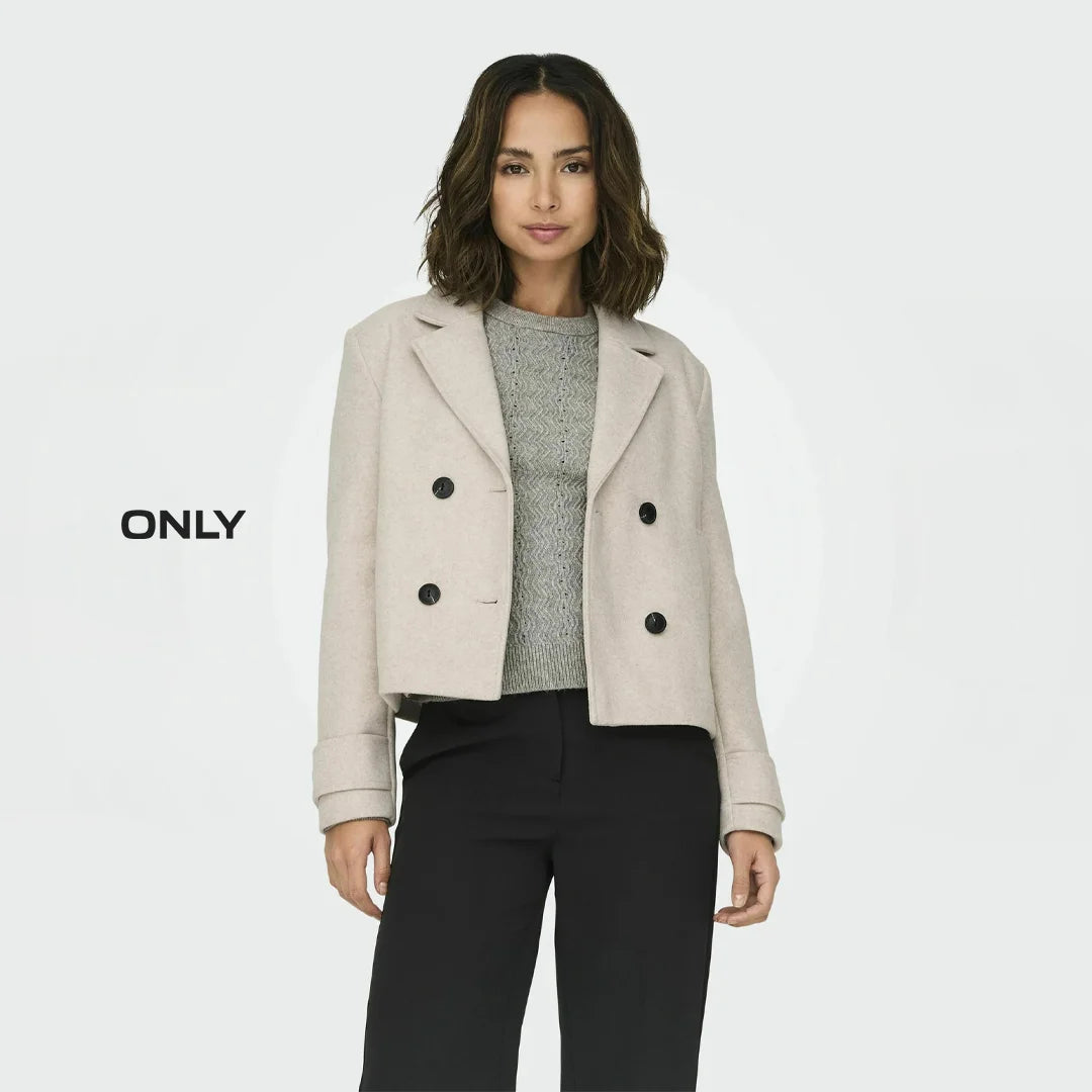 ONLY ONLFREJA LIFE Classic Blazer for Women – Neutral Humus Shade – My Store