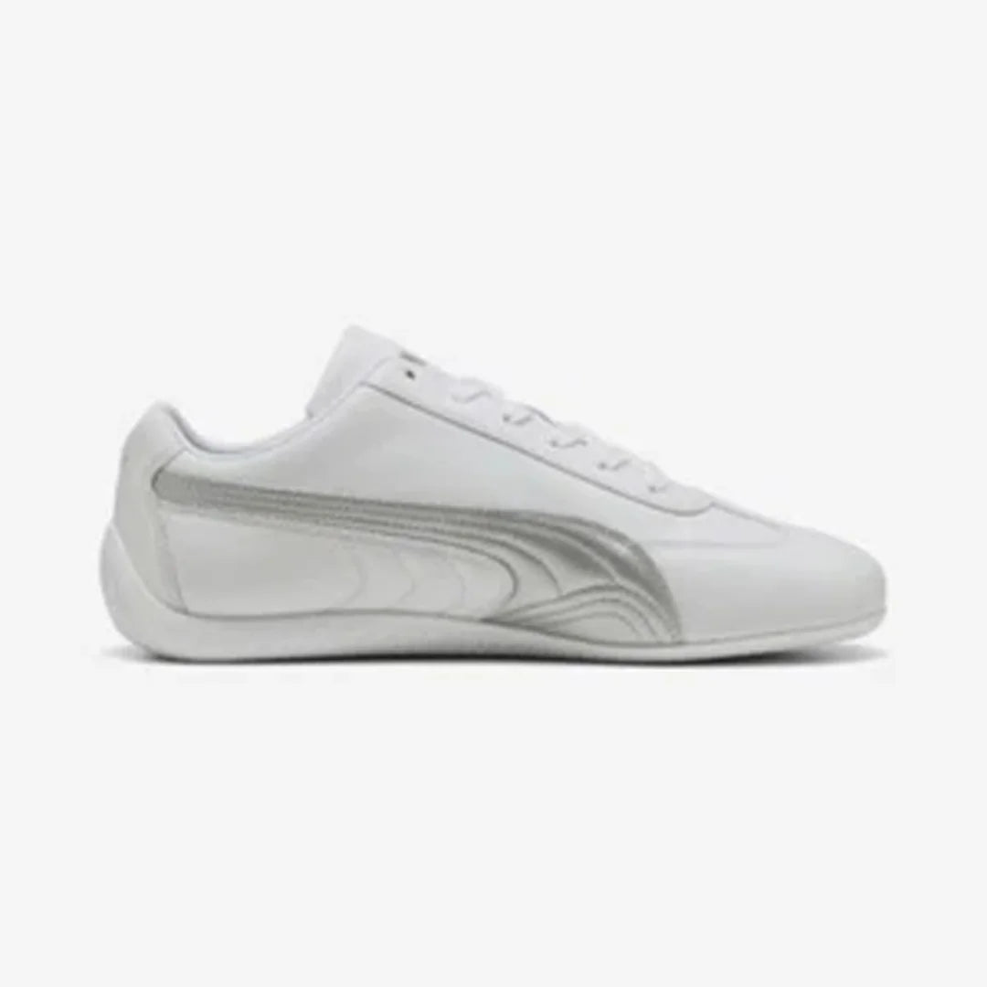 Puma Speedcat Leather Shoes – White/Silver – My Store